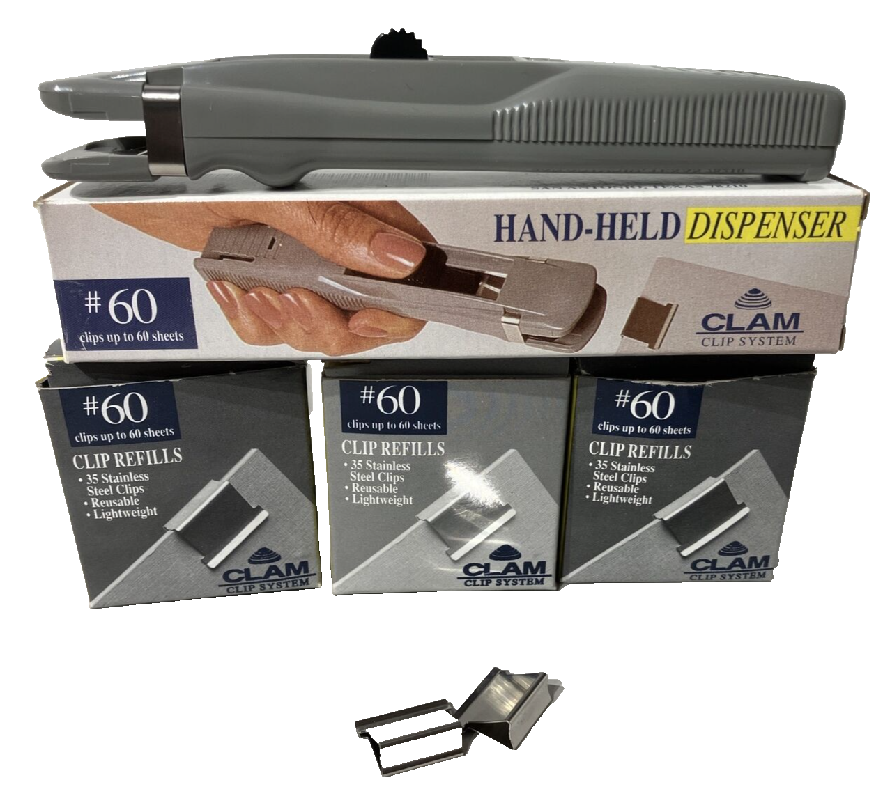 200 pcs Clam Brand Clip Refills A-A-2792A Sz 1 | eBay