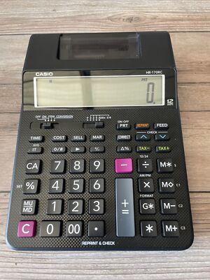Casio HR-170RC Plus Mini-Desktop Printing Calculator | eBay