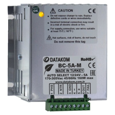 DATAKOM BC-5A-M Battery Charger Generator start battery charger ...