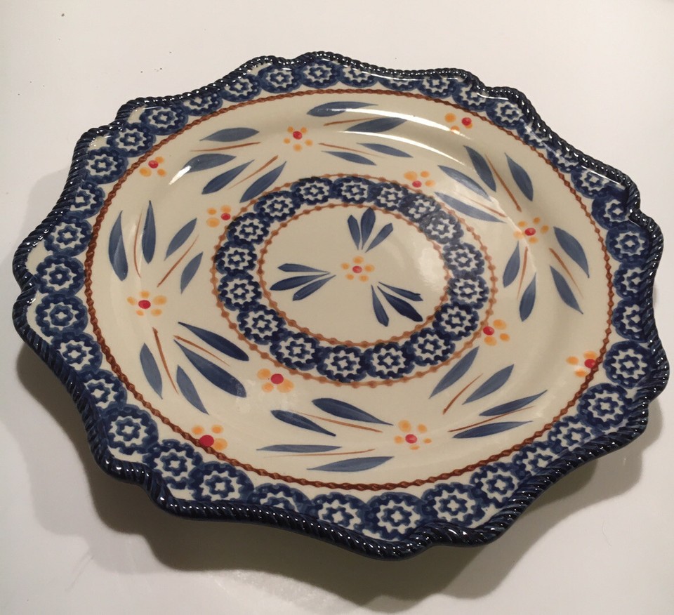 Temptations by Tara Old World Blue Scalloped Replacement Dinner Plate ...