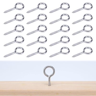 20PCS Screw Eyes 2 Inch M4 Eye Hook Screw for Wood T316 Stainless Steel ...