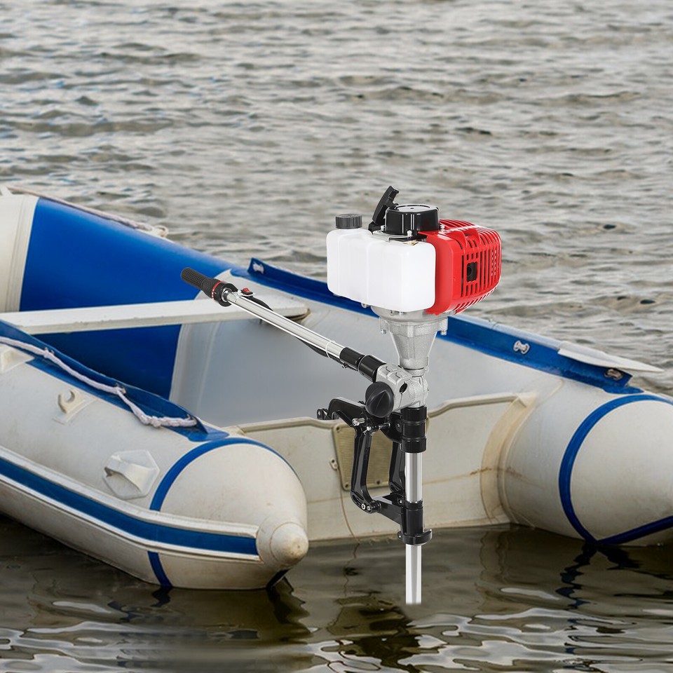 Outboard Motor, 2-Stroke Air-cooling Outboard Engine, 6HP Boat Outboard ...