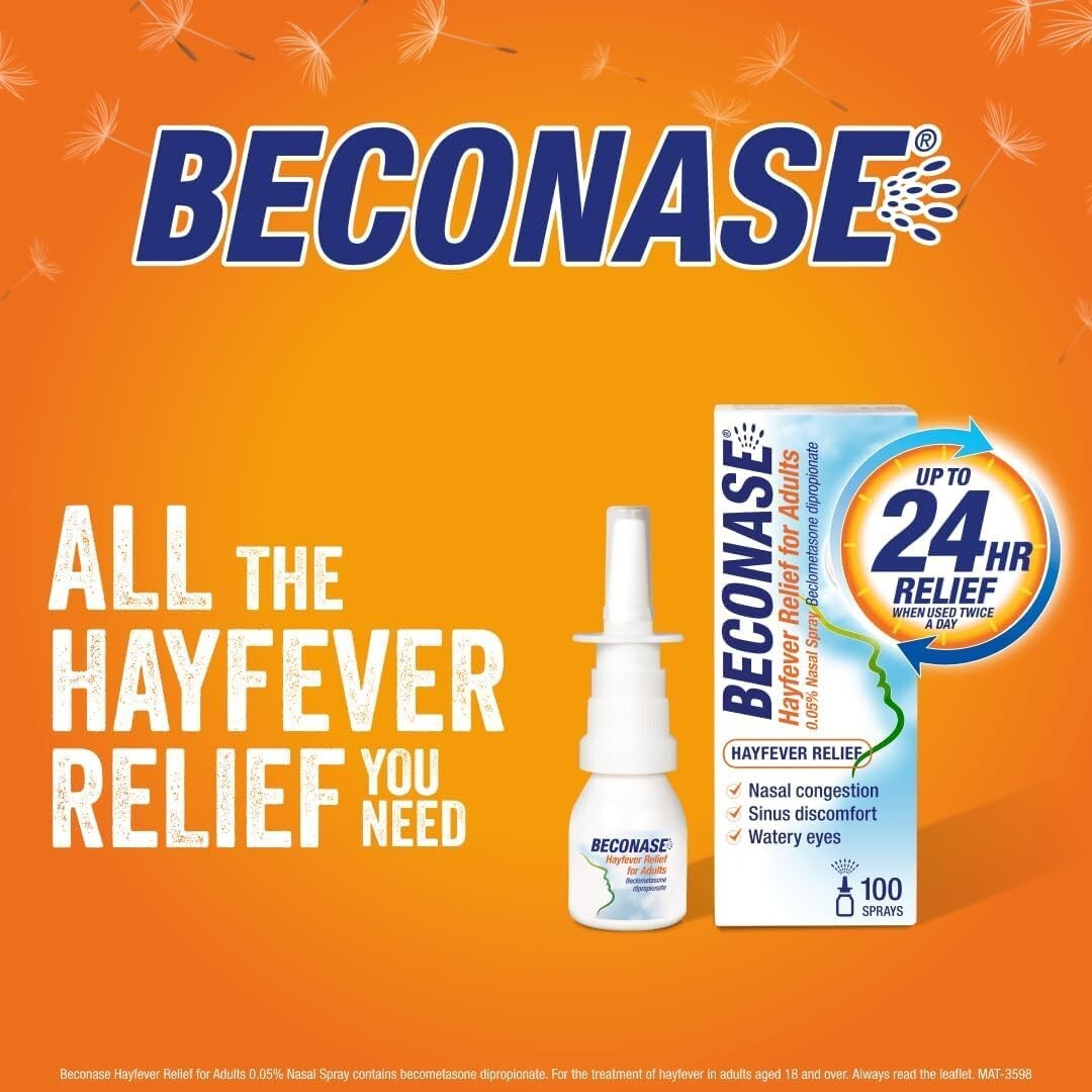 Beconase Hayfever Relief Nasal Spray 8-in-1 Effective for Allergy 100 ...