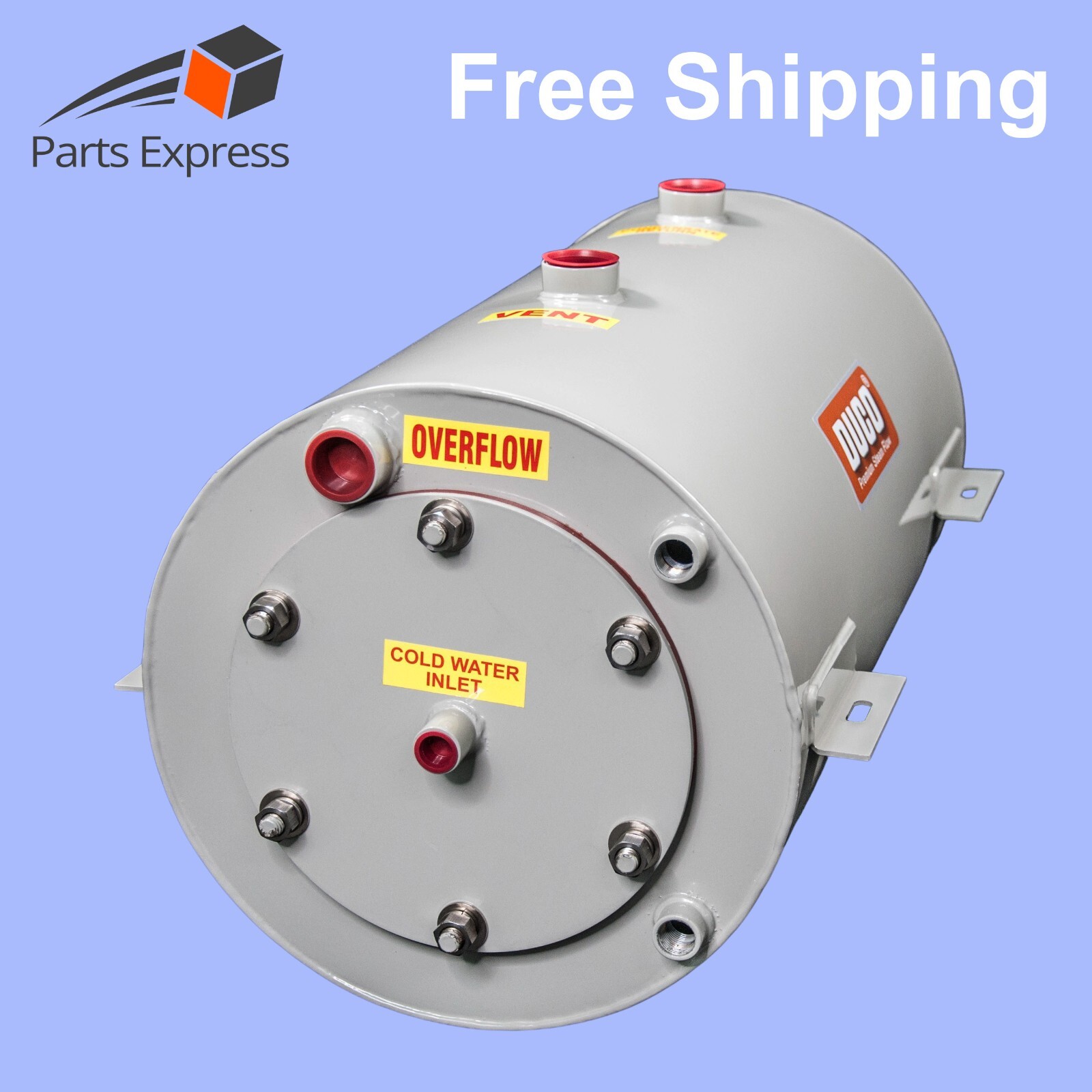 18"x48" Stainless Steel (53 Gallon) Boiler Condensate Return Tank (w/o ...