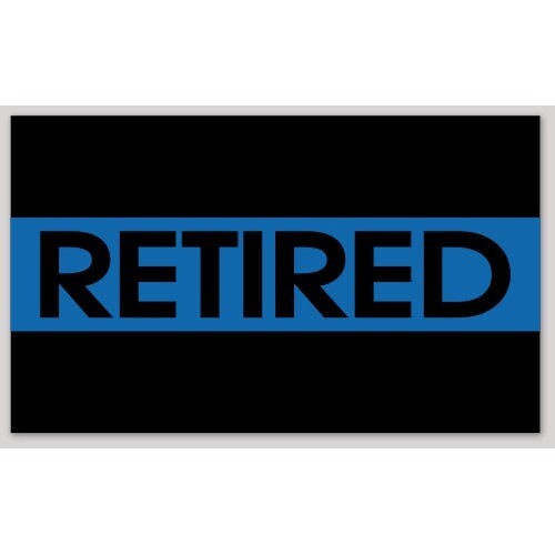 3 Inch Non-Reflective Thin Blue Line Retired Police Law Logo Sticker ...