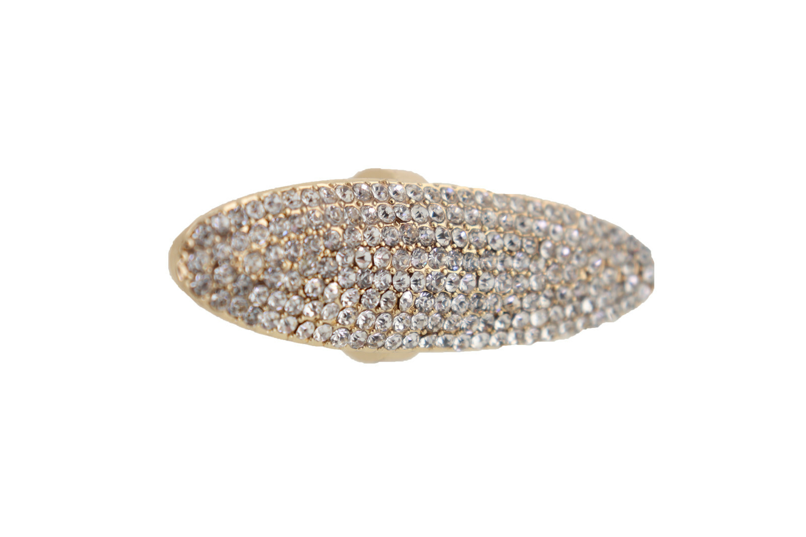 Sexy Women Fashion Jewely Ring Long Gold Metal Oval Shape Silver Bling ...