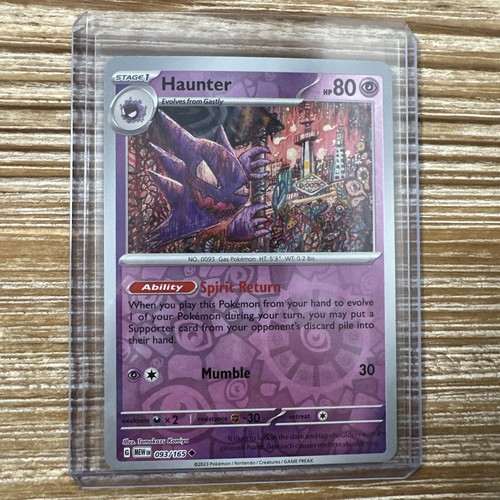 Haunter 093/165 Uncommon Reverse Holo 2023 S&V 151 OC Pokemon Card LP ...