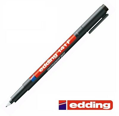 Edding 141F Fine Permanent Marker Pen Universal Surface Smudge Proof ...