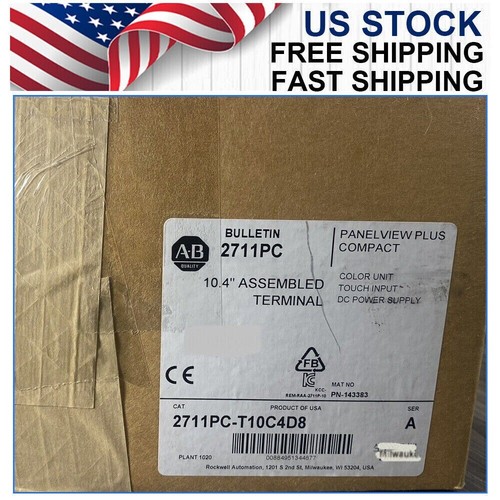 Factory Sealed Allen Bradley 2711PC-T10C4D8 PanelView Plus Compact 1000 ...