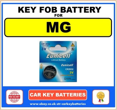 Key Fob Battery MG ZR, MG ZS, MG ZT & MG ZT-T 2000-2005 Eunicell CR2032 ...