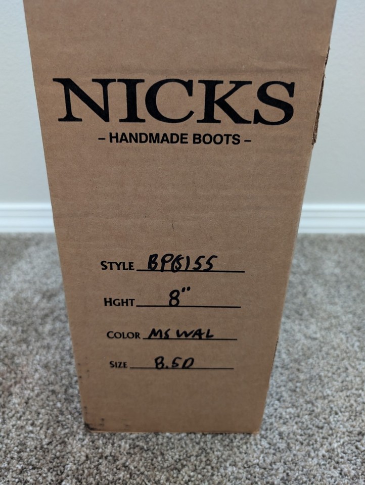 Nicks Boots - Builder Pro - 8.5D - Steel Toe - 8 Inch Height - 55 Last ...