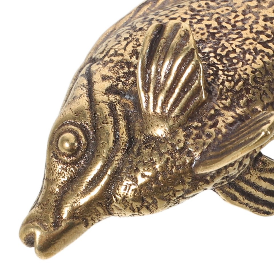 Fish Shaped Brass Ornaments Copper Animal Figurine Antique Decor | eBay ...