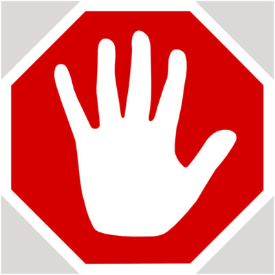 STOP MAIN - 15x15cm - Sticker/autocollant | eBay