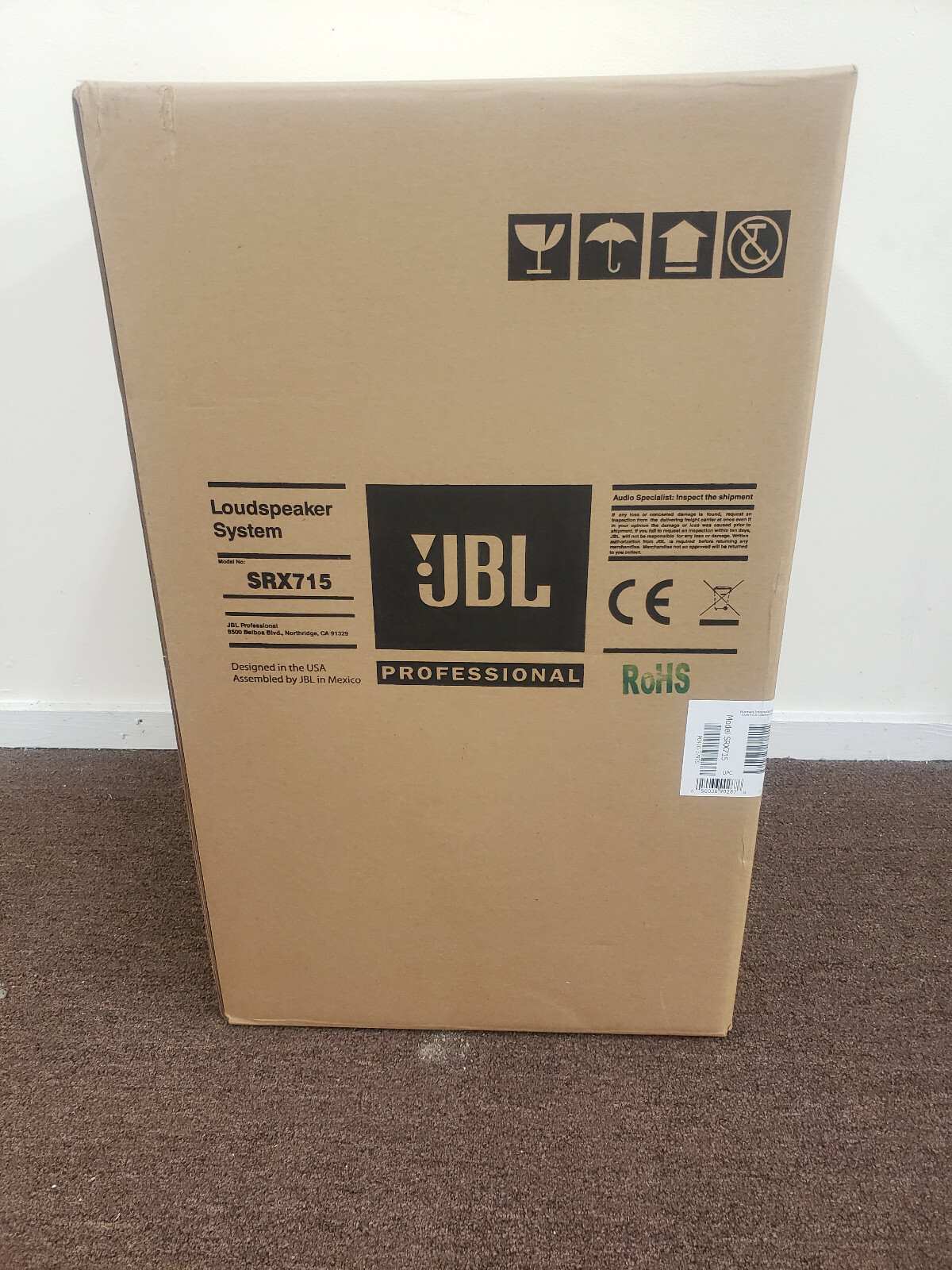 JBL SRX715 High-Power 15in Two-Way Loudspeaker, 800W - Black for sale ...