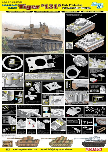 DRAGON 6820 1/35 ‘39-45’ Tiger 131 Early Production s.Pz.Abt.504 ...