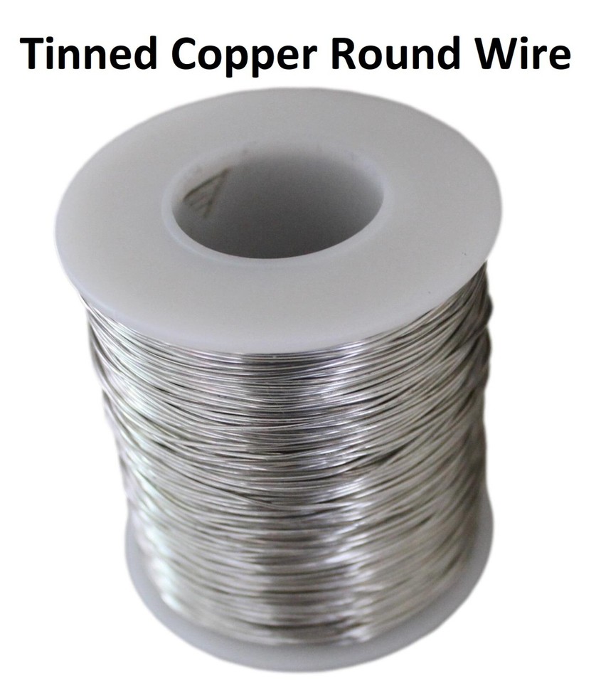 22 Ga Tinned Copper Round Buss Bar Wire- Bare Copper Tin plated ...