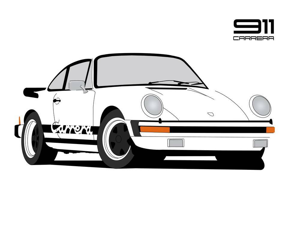 Classic Porsche 911 Silhouette