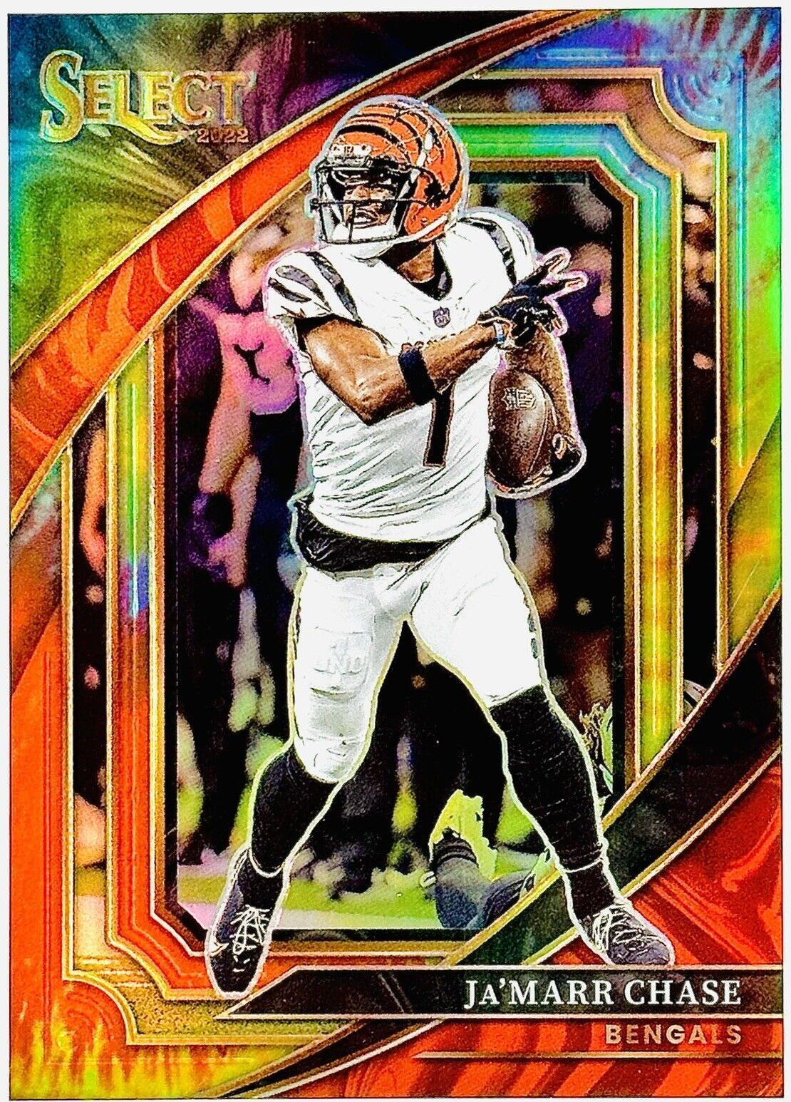 2022 Panini Select - Suite Level Ja'Marr Chase #338 Tie-Dye Prizm /25 ...