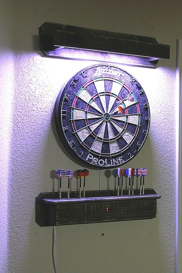 Darts Board Light LED & Dartboard throw line Laser Combo - Electronic ...