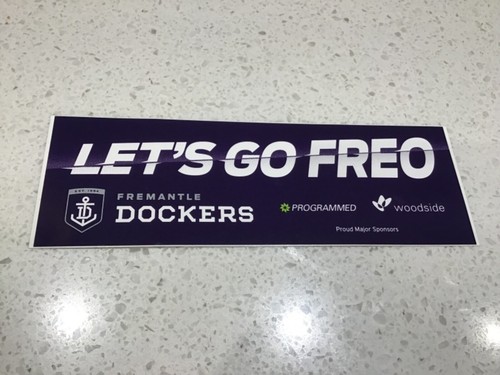 FREMANTLE DOCKERS TEAM STICKER, AFL FOOTBALL, DEMONS , LIONS TIGERS ...