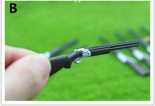 Dollhouse Miniature 1:12 Gun Model Metal Shotgun Decor Weapon | eBay