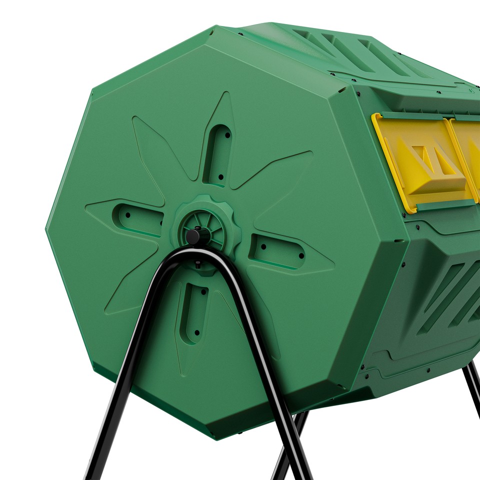 Durable Tumbler Composting Dual Rotating Outdoor Garden Yard Compost ...