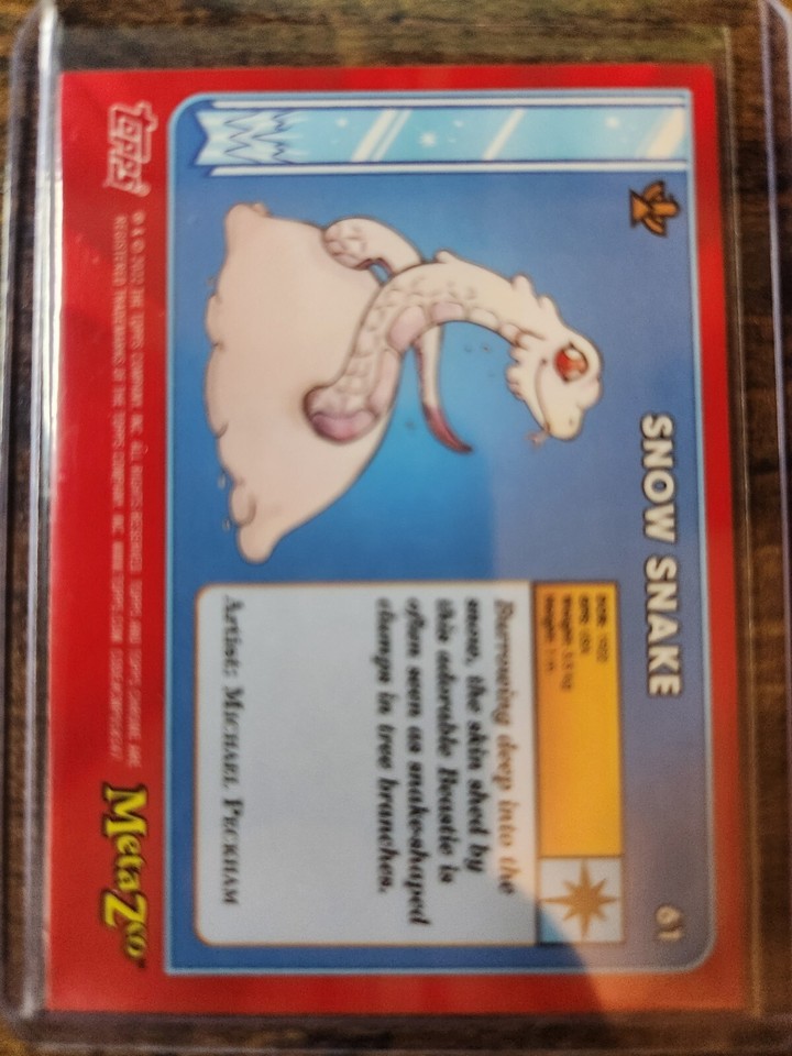 2022 Topps Chrome MetaZoo Snow Snake #61 Bronze Rarity | eBay