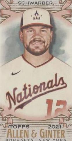2021 Topps Allen & Ginter's - Kyle Schwarber #282 Mini A&G Back for ...