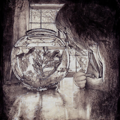 Through the Fishbowl | Fantasy Pencil drawing | art print by Alex Dakos ...