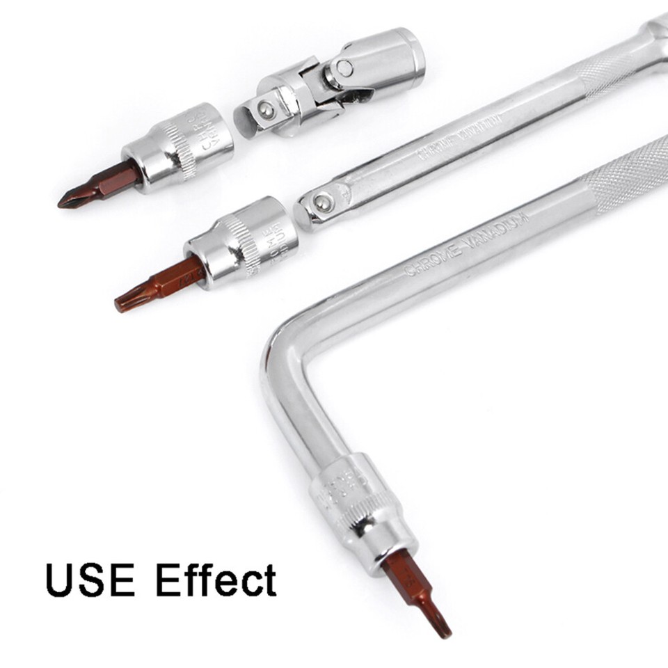 L-Bar T-Type Wrench Spanner Socket 1/4" 3/8" 1/2" Drive 150mm-350mm ...