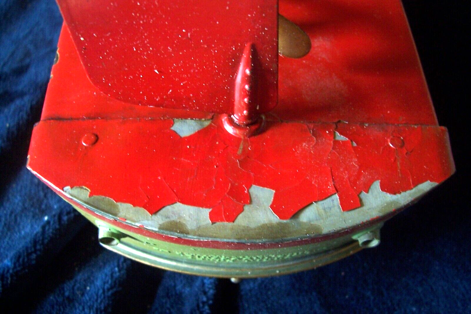 VINTAGE ORKIN CRAFT SPEED BOAT WIND UP CLOCKWORK SHIP METAL HULL 27 ...