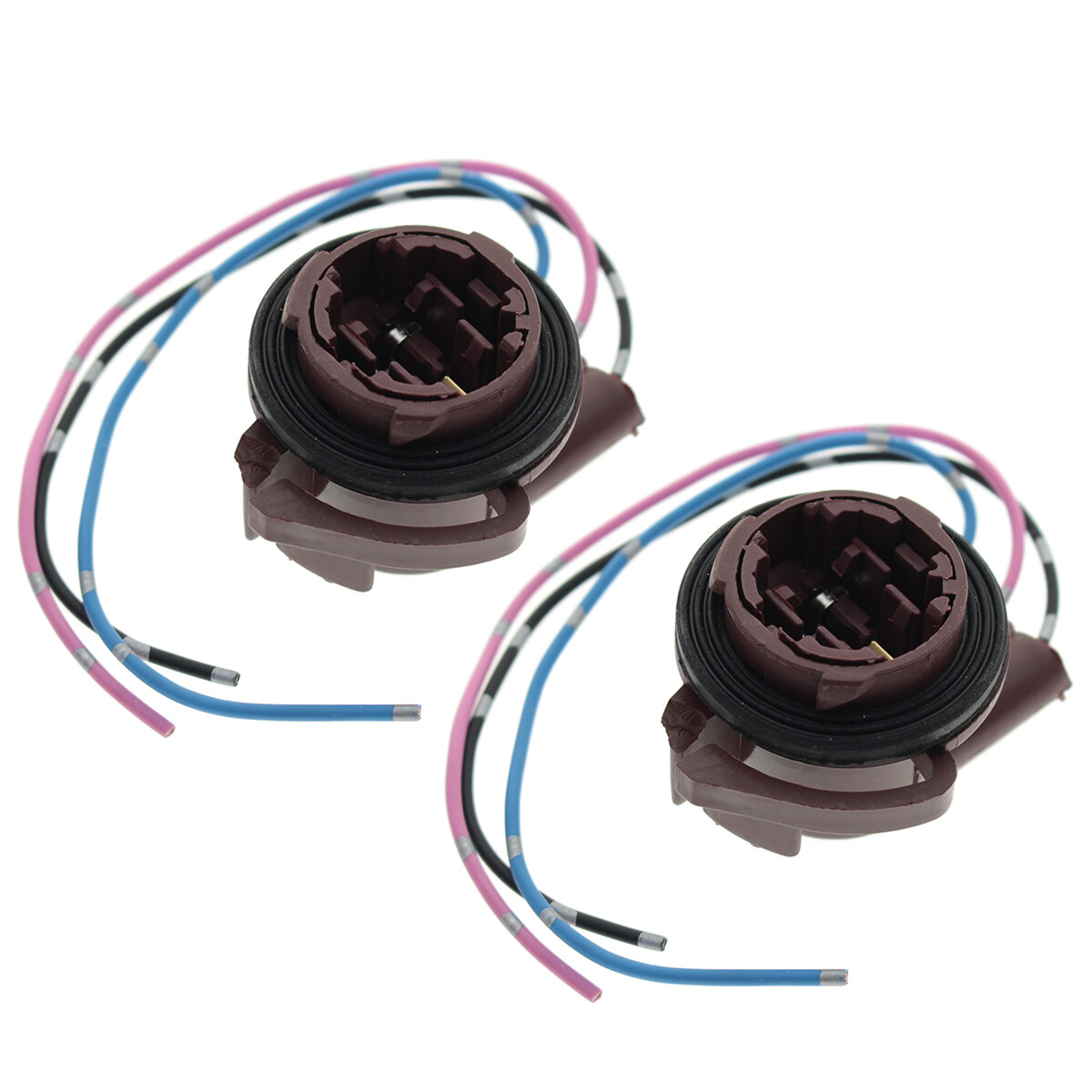 2x 3357 3457 Bulb 3 tabs Socket Turn Signal Light Harness Wire Plug ...