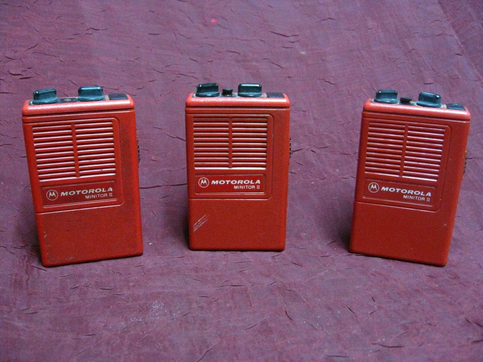1 pc RED Vintage Motorola Minitor II - 2-Channel Emergency Fire ...