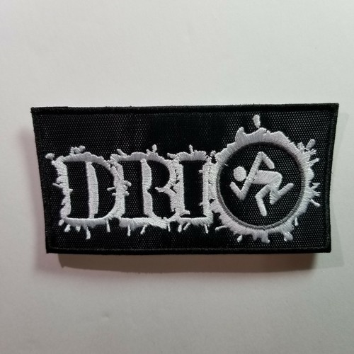 D.R.I. white logo EMBROIDERED PATCH | eBay