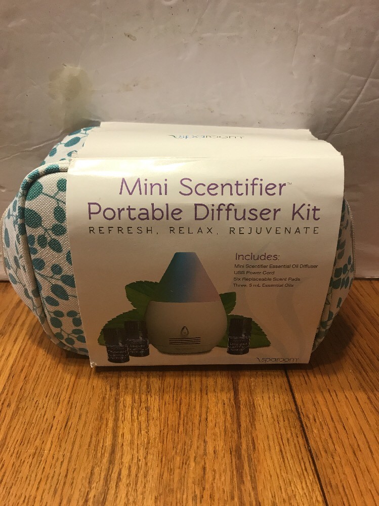 MINI SCENTIFIER PORTABLE DIFFUSER KIT INCLUDED 3 SPAROOM 5ML ESSENTIAL ...