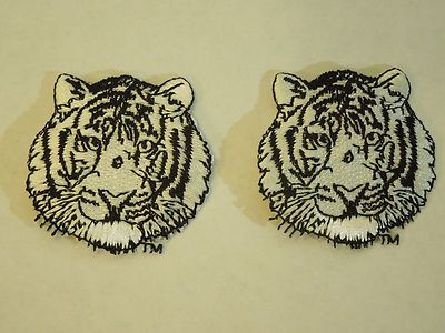 Lot of 2 Louisiana State University LSU Patches- 2 White Tiger Bust ...