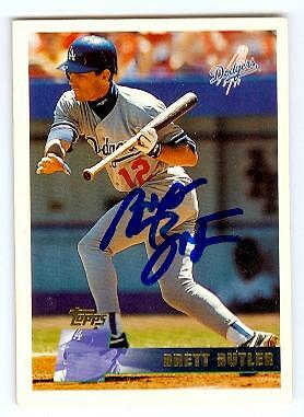 Brett Butler autographed baseball card (Los Angeles Dodgers) 1996 Topps ...