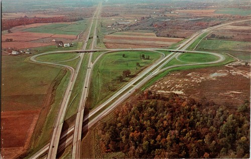 Postcard Aerial Birdseye View Interstate 71 US Route 224 Columbus Ohio ...