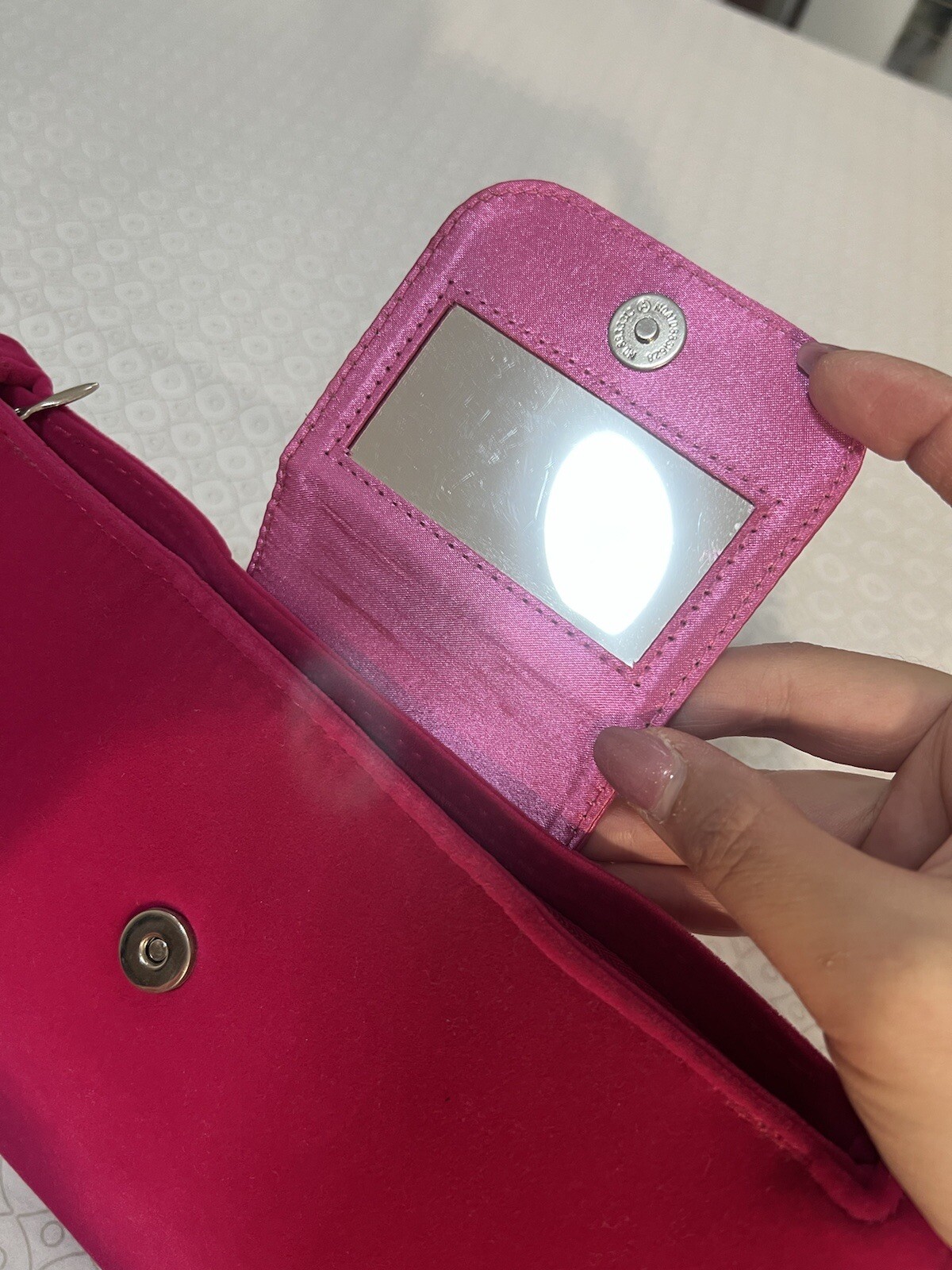 💗Original Pink Velvet YSL Beauty Pouch W/mirror & Perfume Samples🩷 | eBay