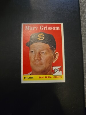 1958 Topps - #399 Marv Grissom EX OC | eBay