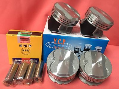 YCP P29 75.5mm 050 Teflon Coated Pistons High Comp + NPR Rings For ...