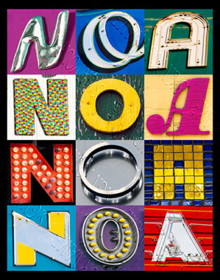 NOA Name Poster featuring photos of actual sign letters | eBay