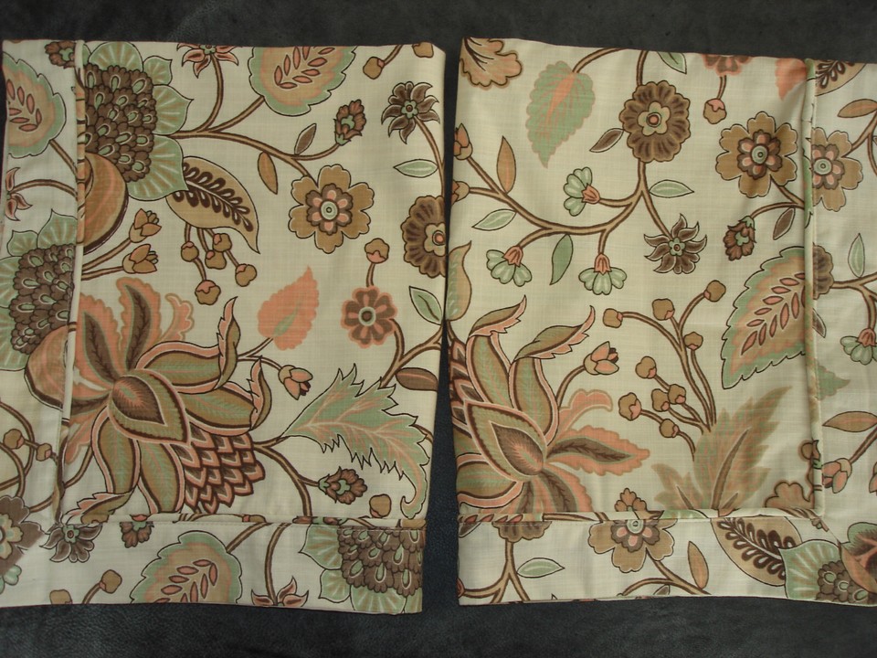 JACLYN SMITH Set of Two Ivory Floral Pillow Shams | eBay