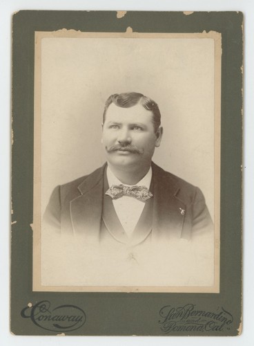 Antique c1880s Large ID'd Cabinet Card Man Mustache Named Jack Merkley ...