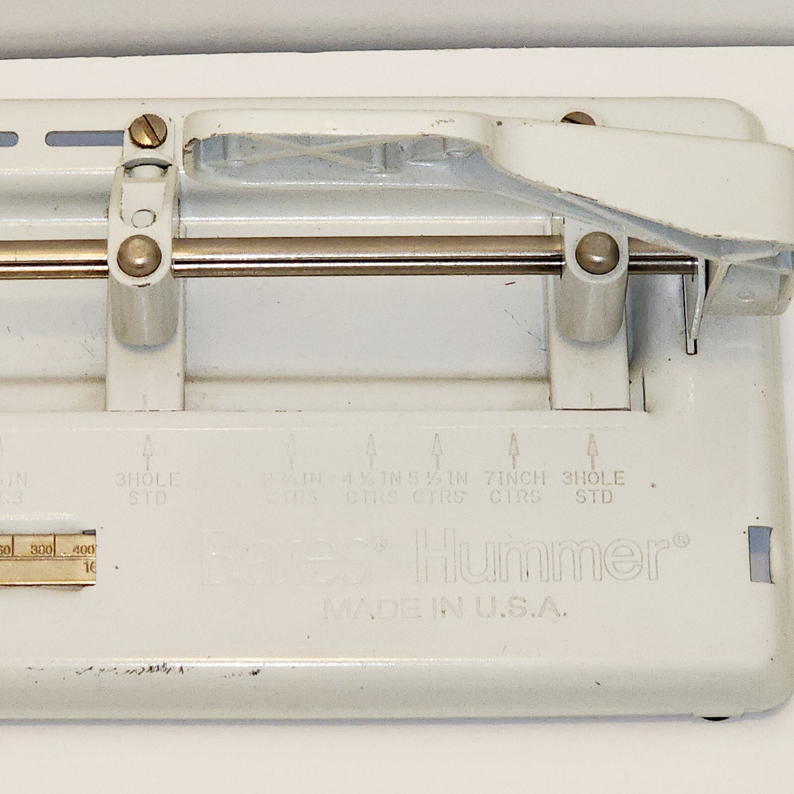 Vintage Bates Hummer METAL 3 Three Hole Punch Heavy Duty Adjustable ...