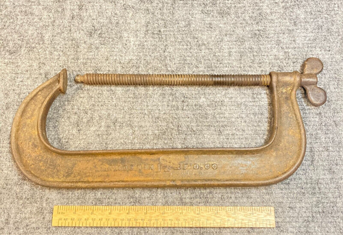 Vintage Phoenix C Clamp 12" Heavy Duty 4" Throat Batwing Handle USA | eBay
