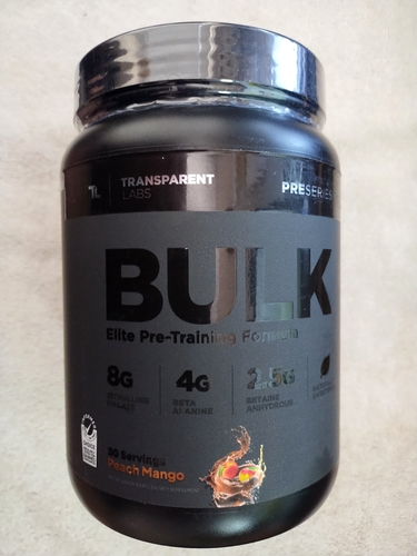 Transparent Labs Bulk Pre Workout Powder - Naturally Sweetened Advanced ...