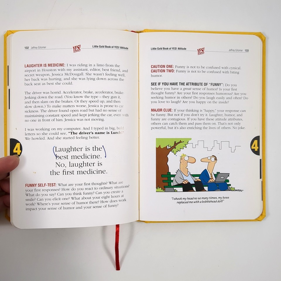 Little Gold Book of YES Attitude Motivation Hardcover Book Jeffrey ...