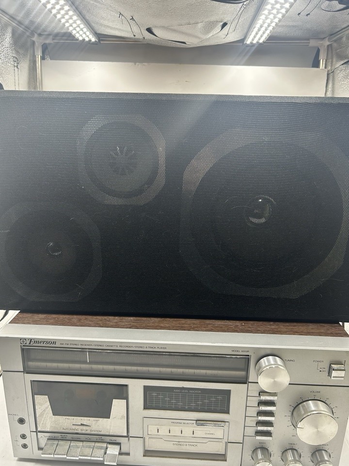 Vintage EMERSON 6000R STEREO Cassette WITH BUILT IN 8 TRACK & Speaker ...