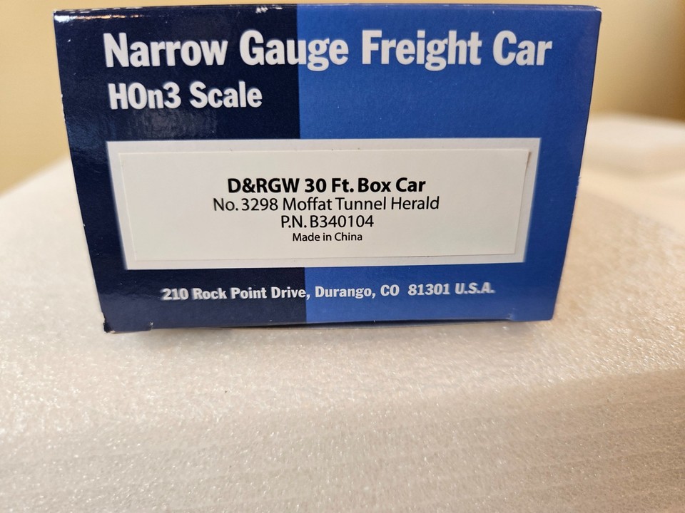 Blackstone Models D&RGW 30ft Box Car No. 3298 HOn3 New!! | eBay